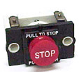BUTTON ASSB RED SQ EMERGENCY STOP - Adams Elevator Spare Parts